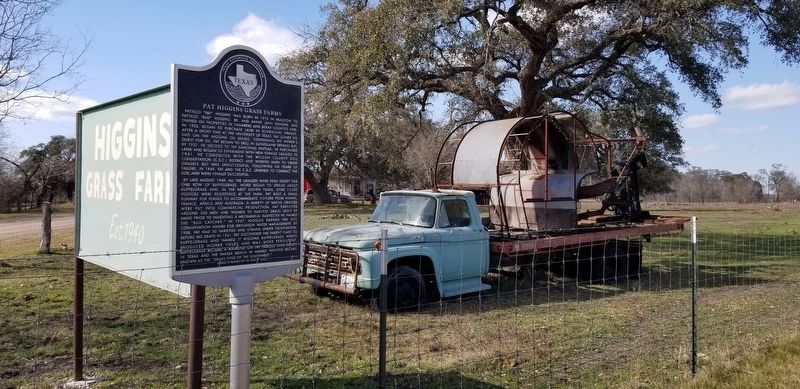 Pat Higgins Grass Farm Historical Marker