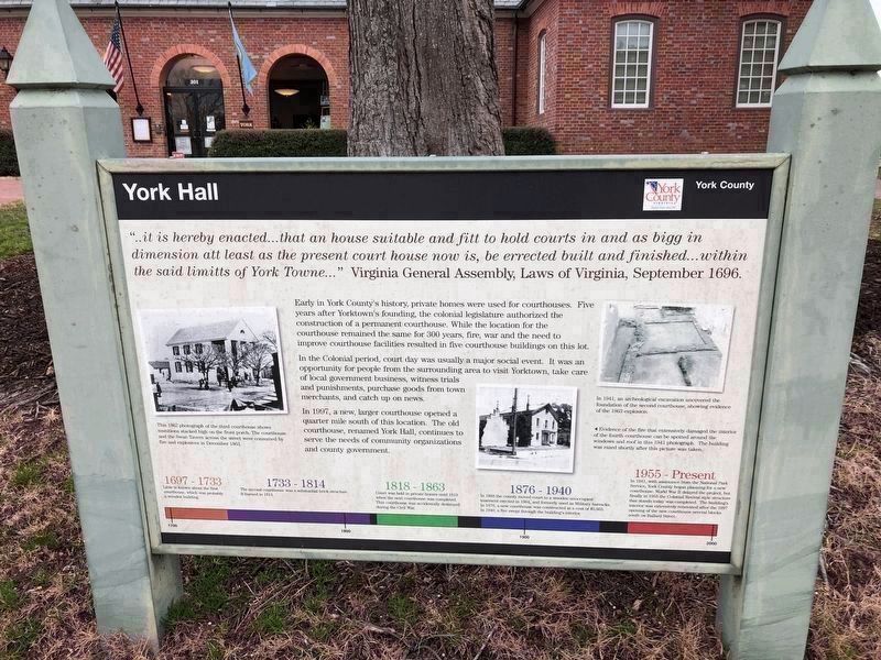 York Hall Historical Marker