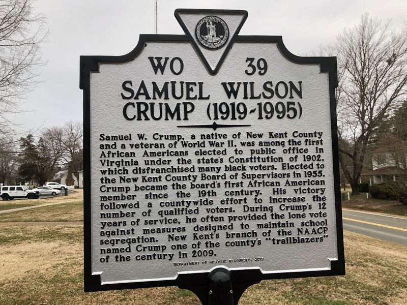 Samuel Wilson Crump (1919-1995) Historical Marker
