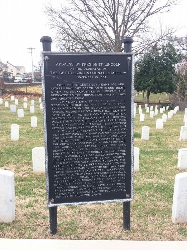 Annapolis National Cemetery Historical Marker