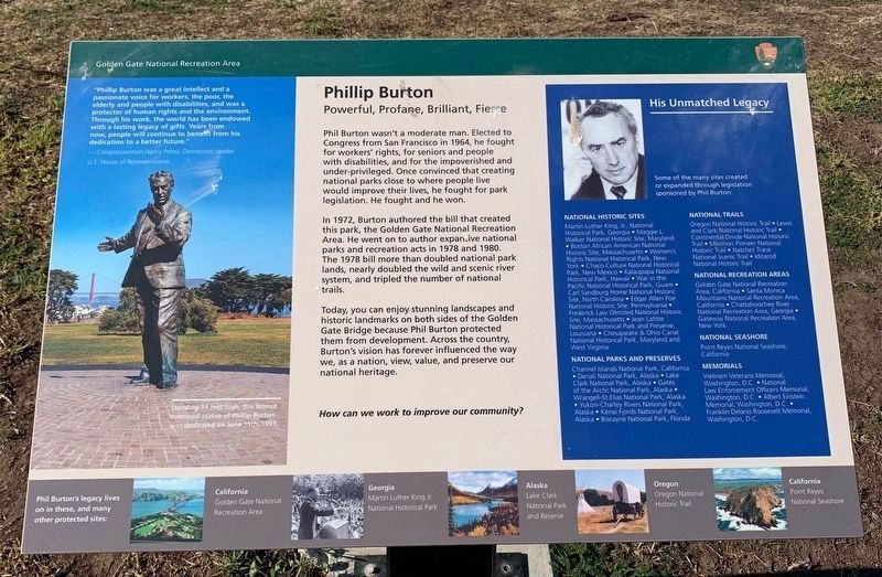 Phillip Burton Historical Marker
