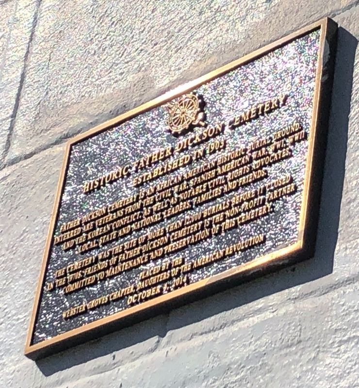 Historic Father Dickson Cemetery Historical Marker