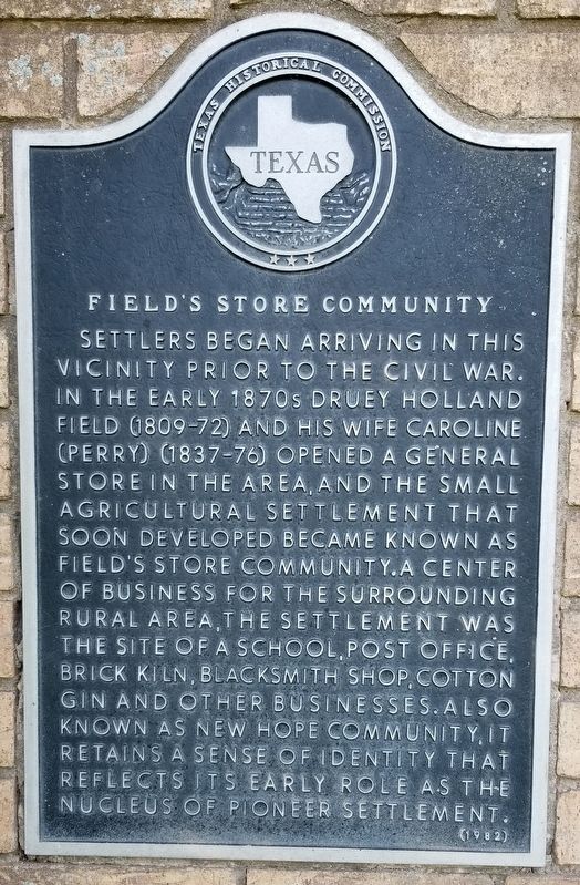 Field's Store Community Historical Marker