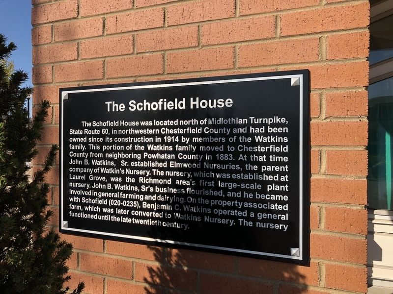 The Schofield House Historical Marker