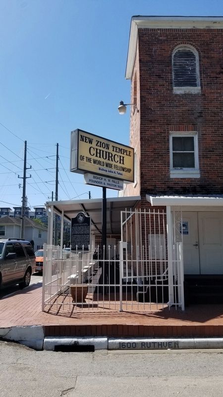 New Zion Temple Church - Worldwide Fellowship, Inc. Historical Marker