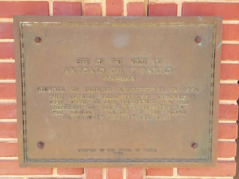 Site of the Home of Antonio Gil y Barbo Historical Marker