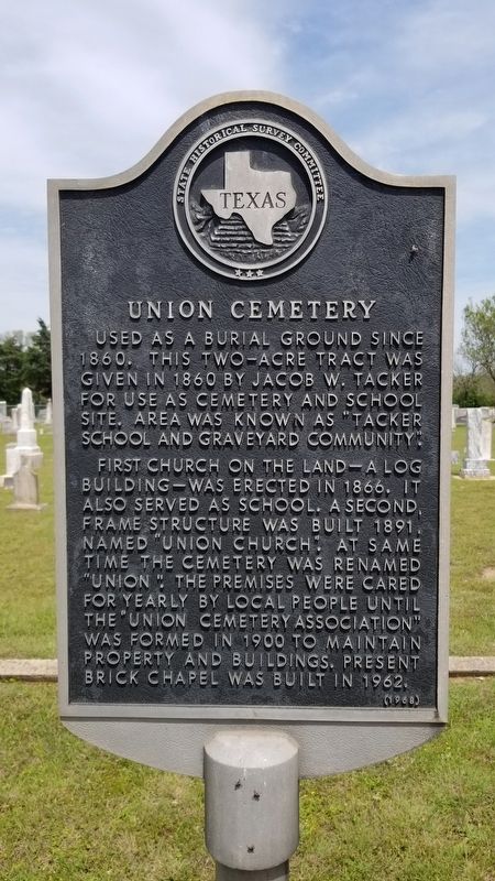 Union Cemetery Historical Marker