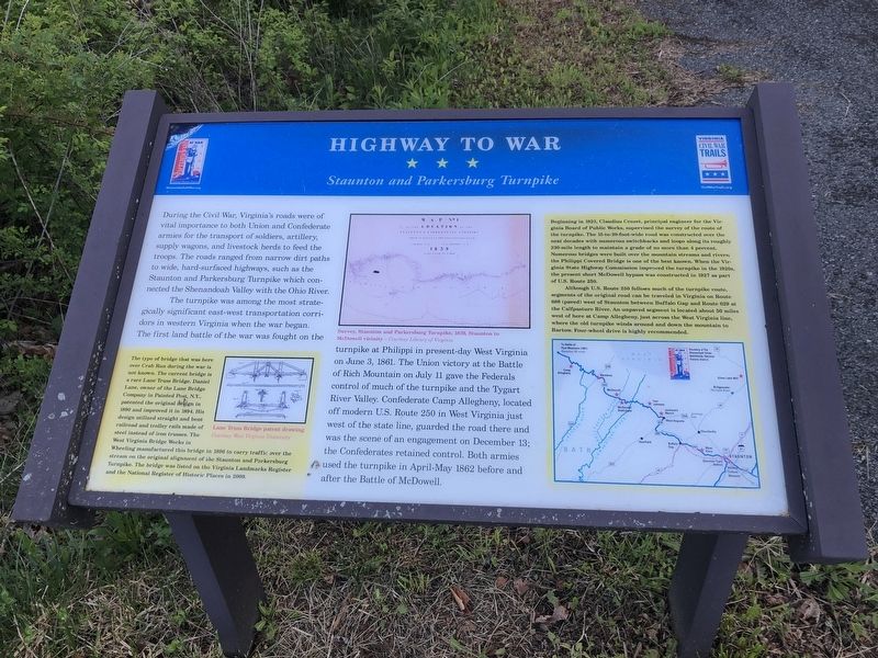 Highway to War Historical Marker