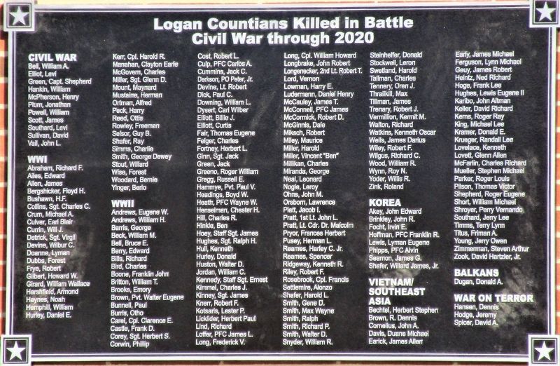 Bellefontaine High School Veterans Memorial, a War Memorial