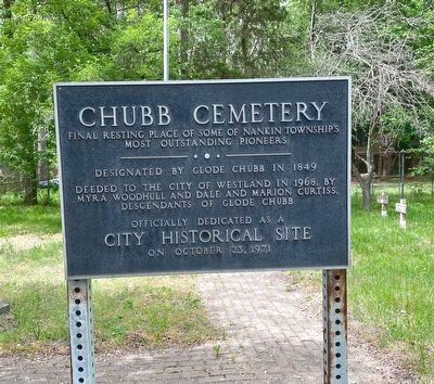 Chubb Cemetery Historical Marker
