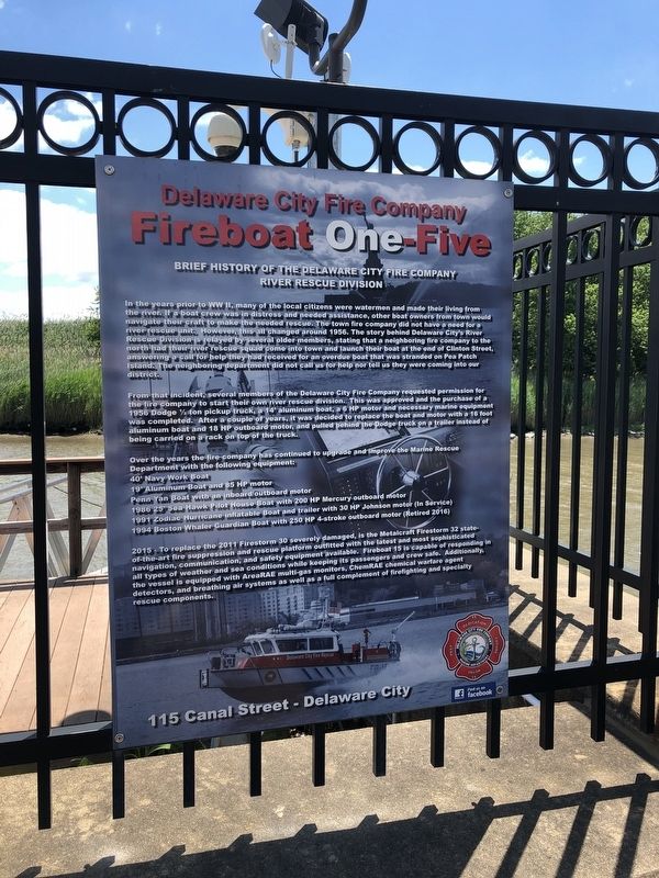 Delaware City Fire Company Historical Marker