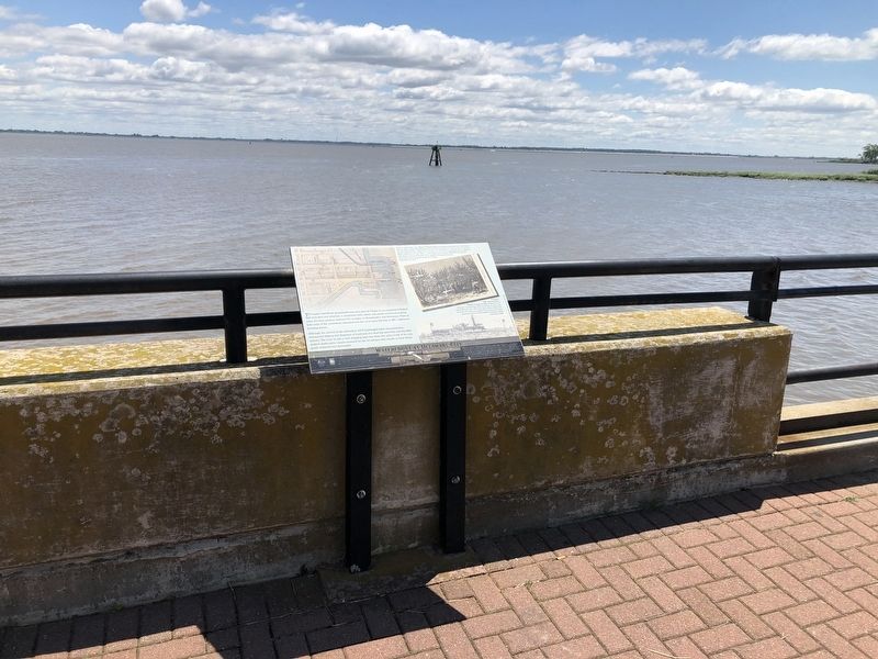 Waterfront at Delaware City Historical Marker