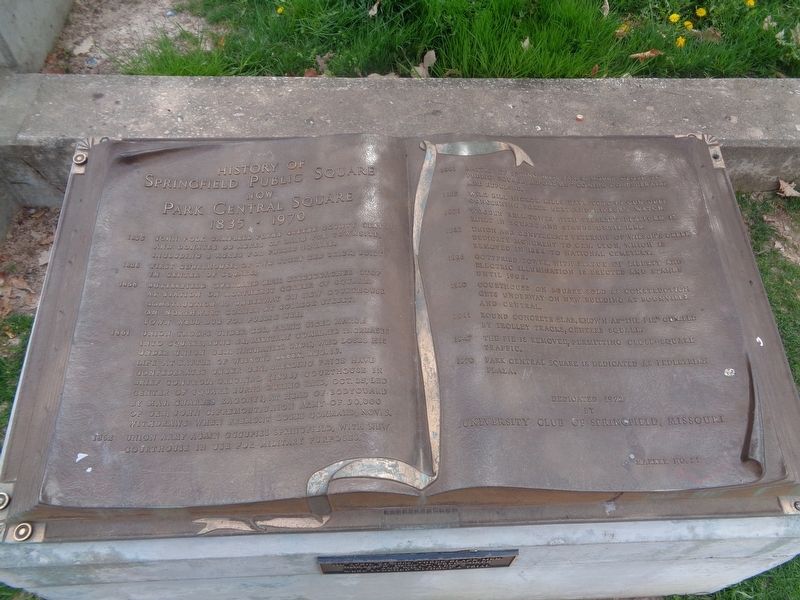History of Springfield Public Square Historical Marker