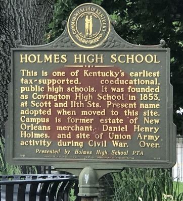 Holmes High School / Homesdale Estate Historical Marker