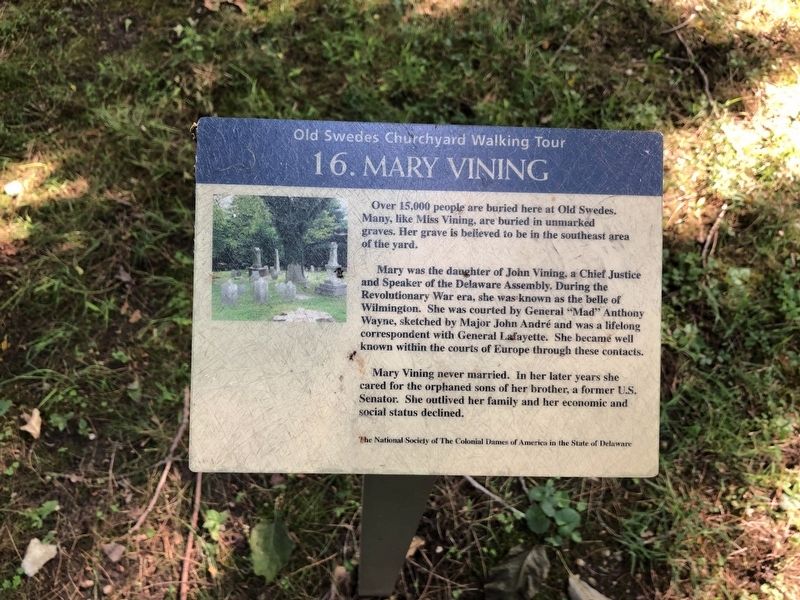 Mary Vining Historical Marker