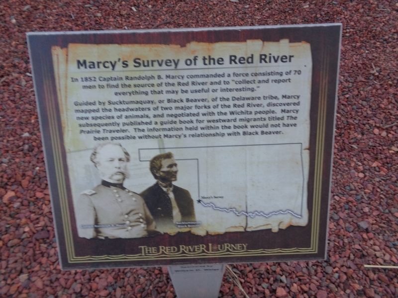 Marcy's Survey of the Red River Historical Marker