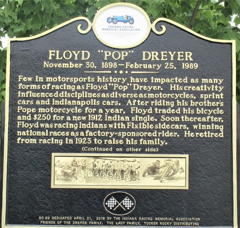 Floyd "Pop" Dreyer Historical Marker