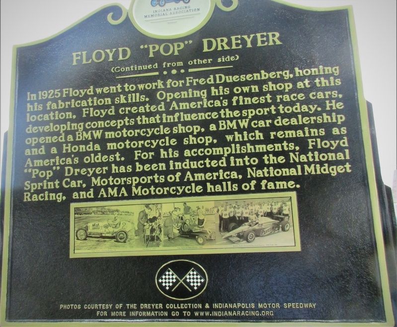 Floyd "Pop" Dreyer Historical Marker