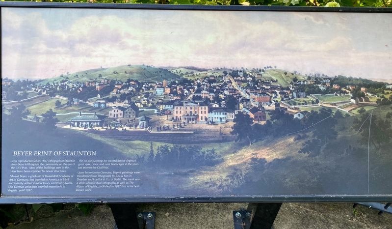 Beyer Print of Staunton Historical Marker