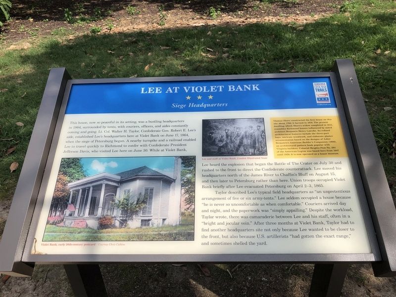 Lee at Violet Bank Historical Marker