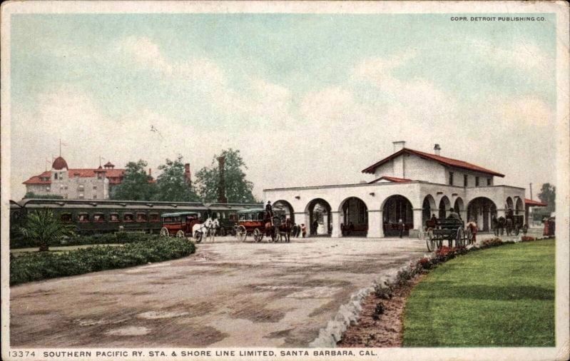 Santa Barbara Railroad Station Historical Marker