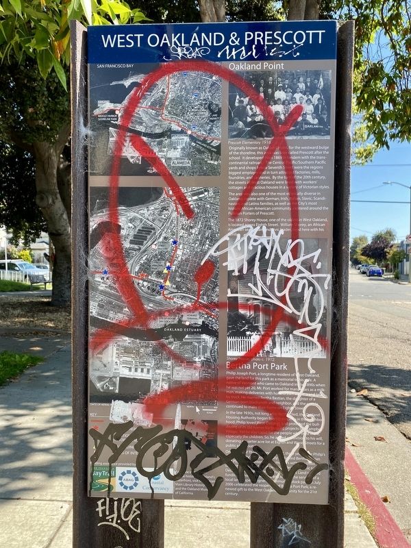 West Oakland and Prescott Historical Marker