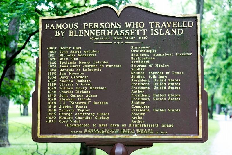 Famous Persons Who Traveled By Blennerhassett Island Historical Marker famous-persons-who-traveled-by-blennerhassett-island-historical-marker