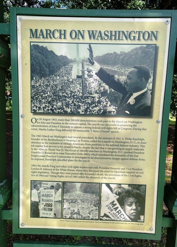 March On Washington Historical Marker
