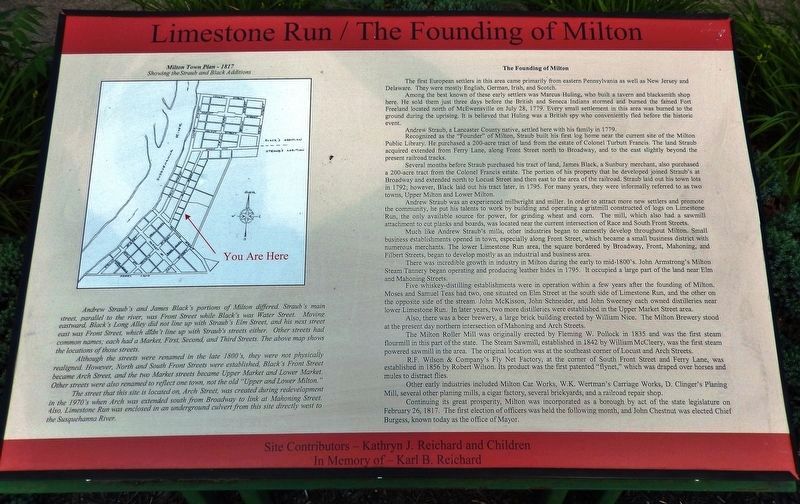 The Founding of Milton Historical Marker