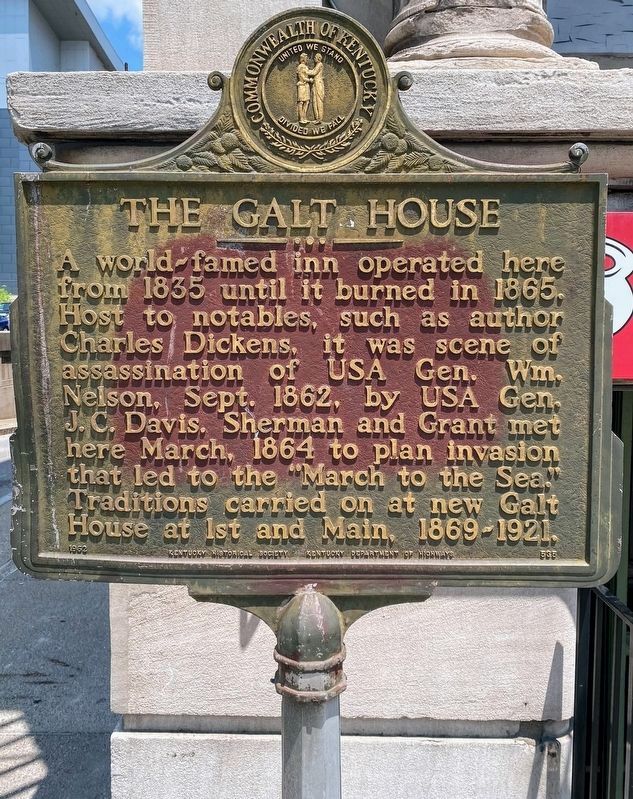 The Galt House Historical Marker