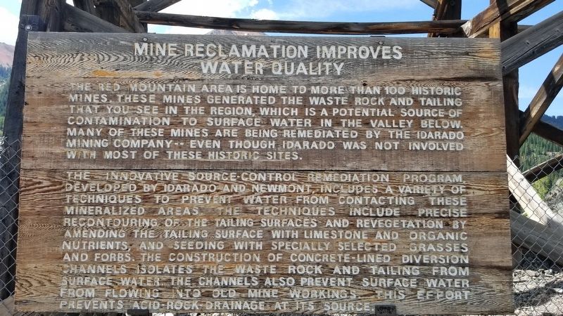 Mine Reclamation Improves Water Quality Historical Marker
