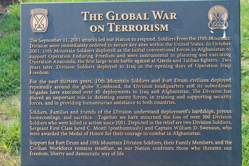 The Global War on Terrorism Historical Marker