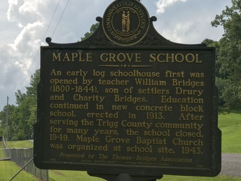 Maple Grove School Historical Marker