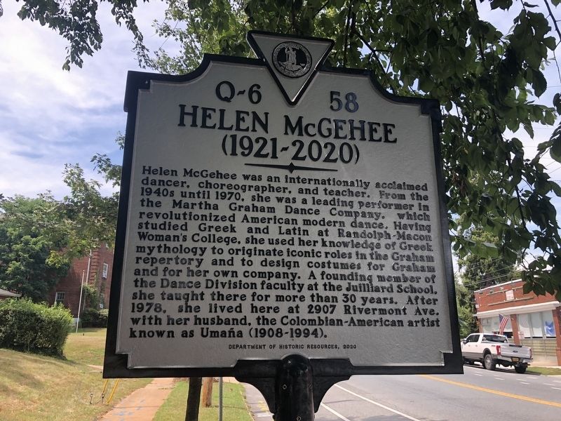 Helen McGehee Historical Marker