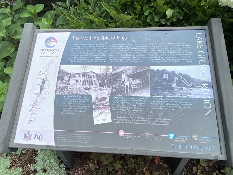 The Working Side of Hague Historical Marker