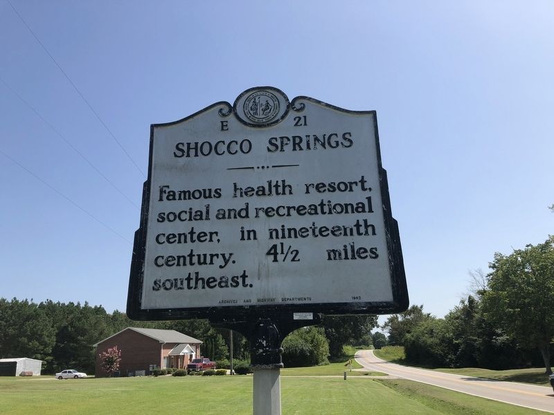 Shocco Springs Historical Marker