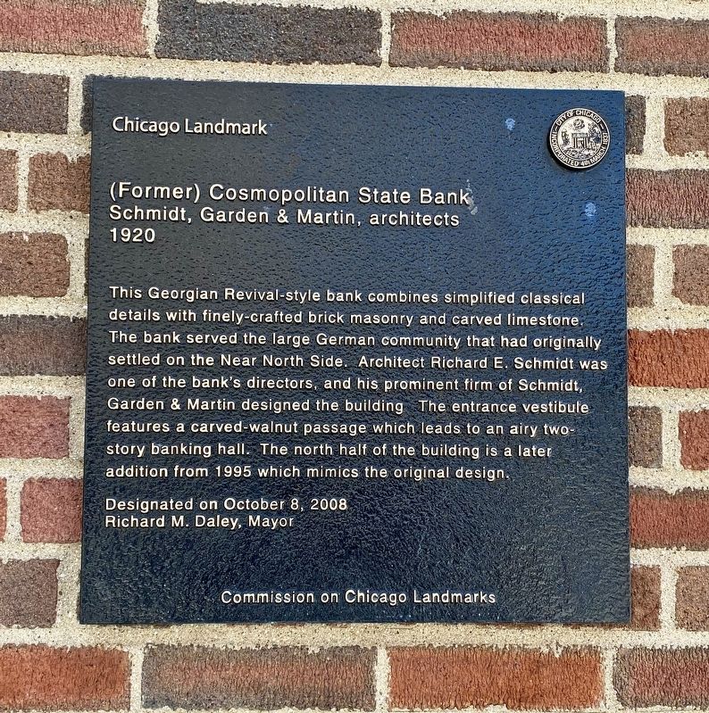 (Former) Cosmopolitan State Bank Historical Marker
