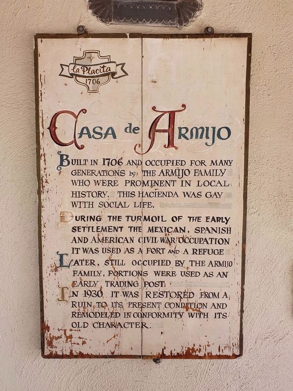 Casa de Armijo Historical Marker