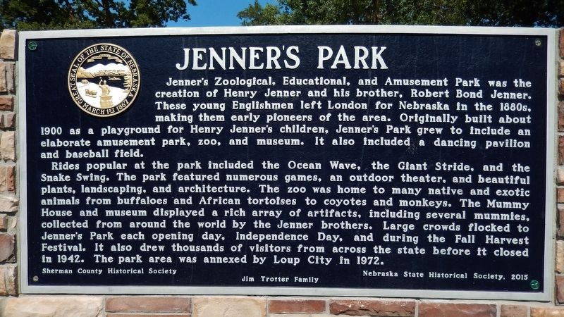 Jenner's Park Historical Marker