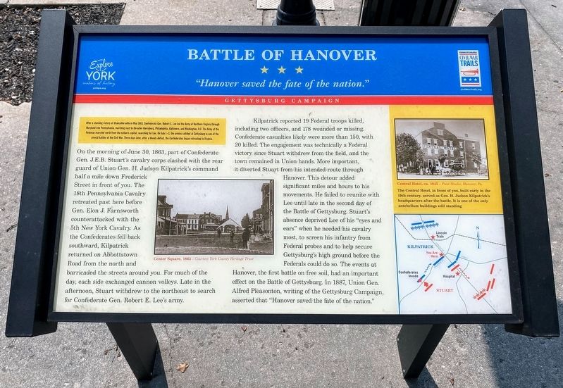 Battle of Hanover Historical Marker
