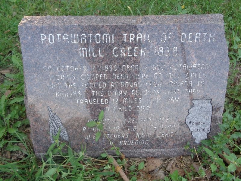 Potawatomi Trail of Death Historical Marker