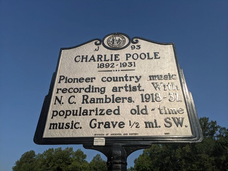Charlie Poole Historical Marker
