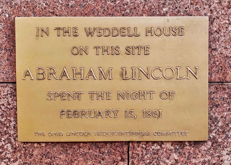 This Marks the Site of the Weddell House Historical Marker