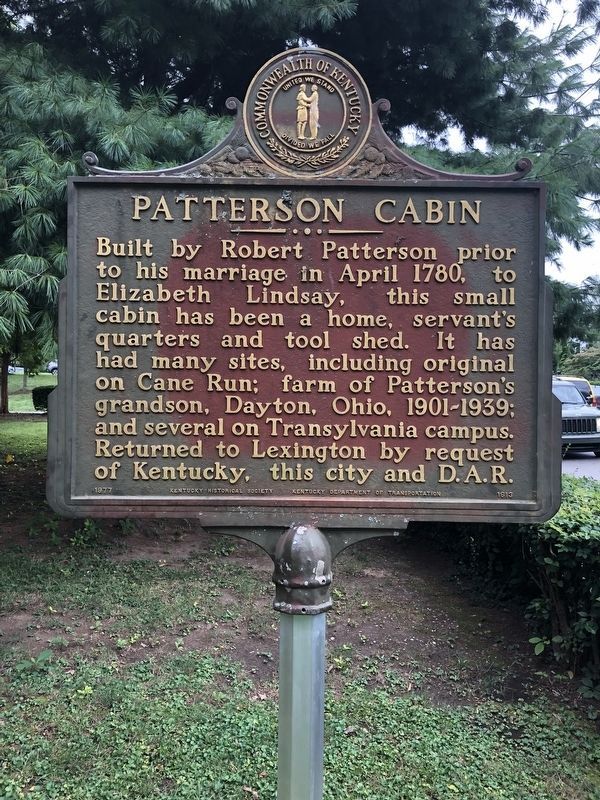 Col. Robert Patterson (1753-1827) / Patterson Cabin Historical Marker