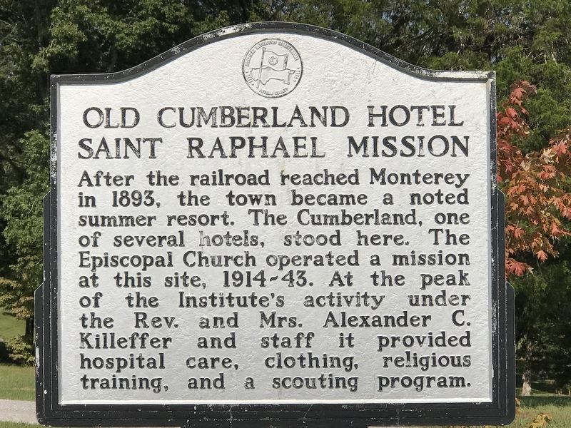 Old Cumberland Hotel / Saint Raphael Mission Historical Marker