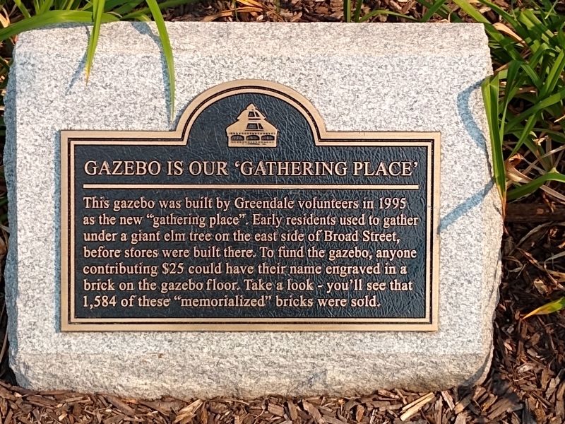 Gazebo is Our 'Gathering Place' Historical Marker