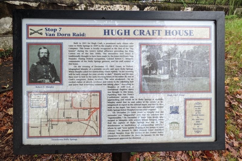 Hugh Craft House Historical Marker