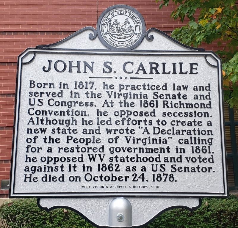 John S. Carlile Historical Marker