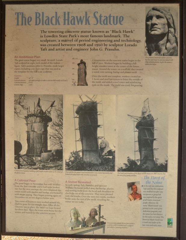 The Black Hawk Statue Historical Marker
