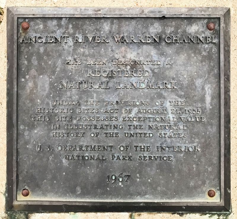 Ancient River Warren Channel Historical Marker